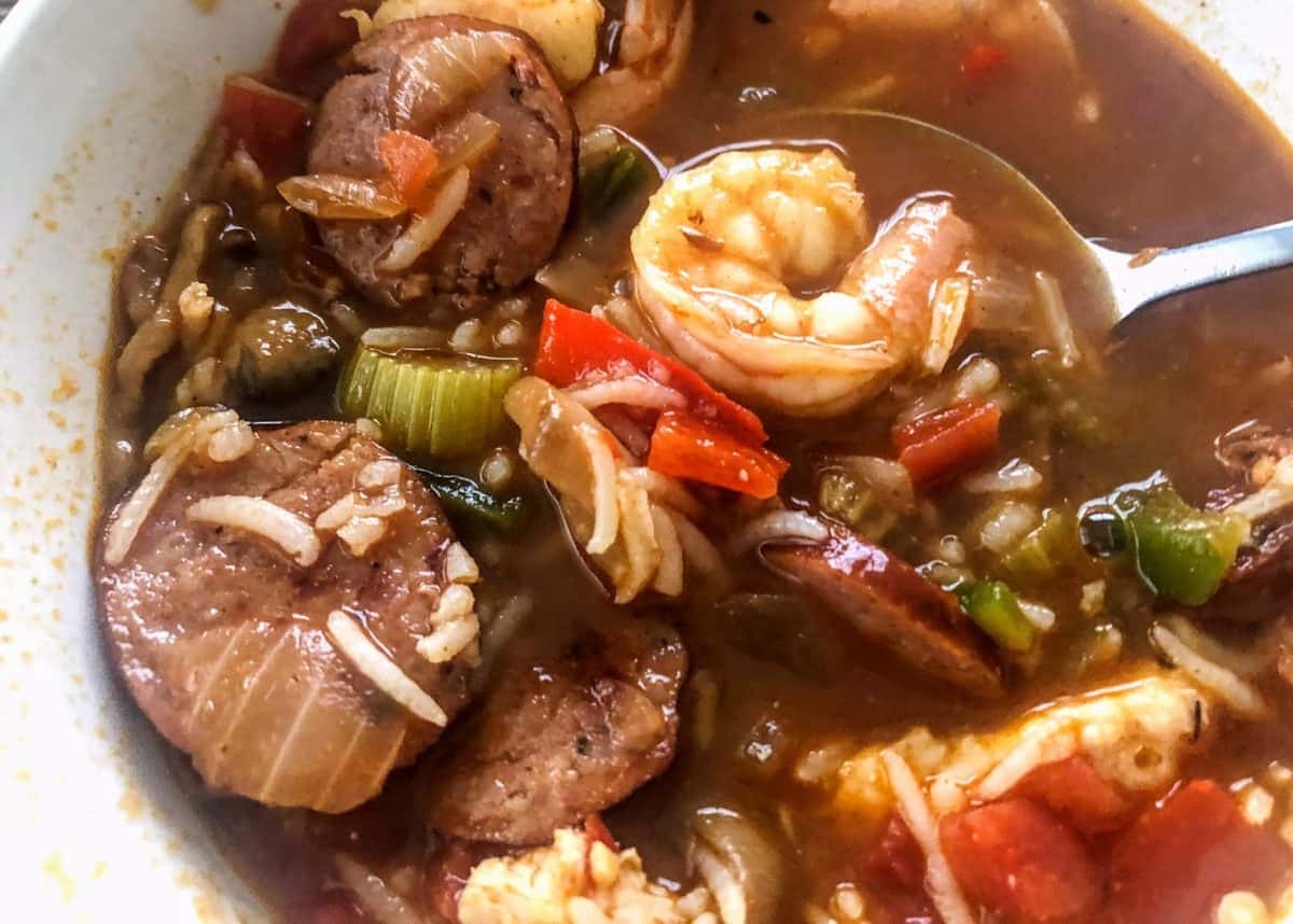 Easy New Orleans Gumbo - with chicken, shrimp, and sausage - Abundance ...