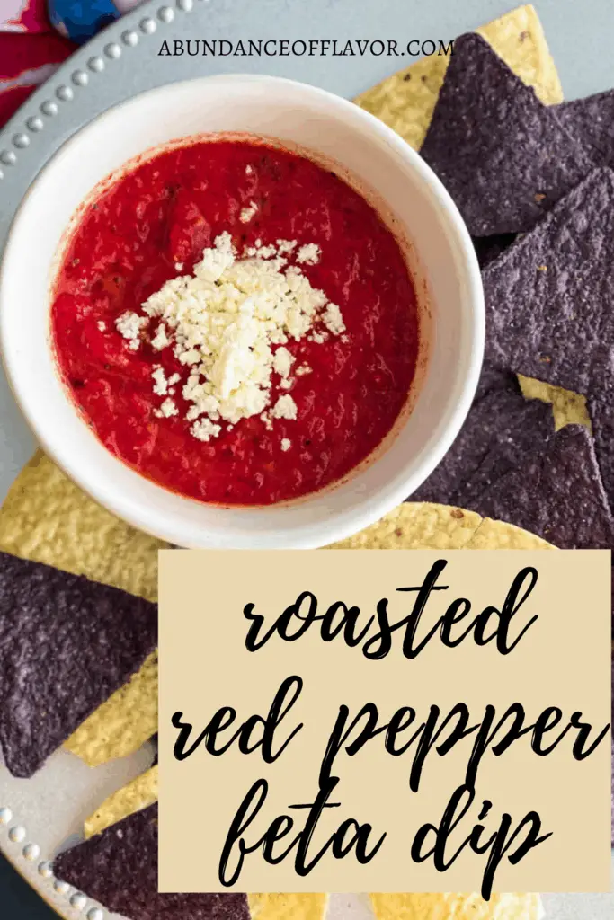 Roasted Red Pepper Feta Dip - Abundance of Flavor